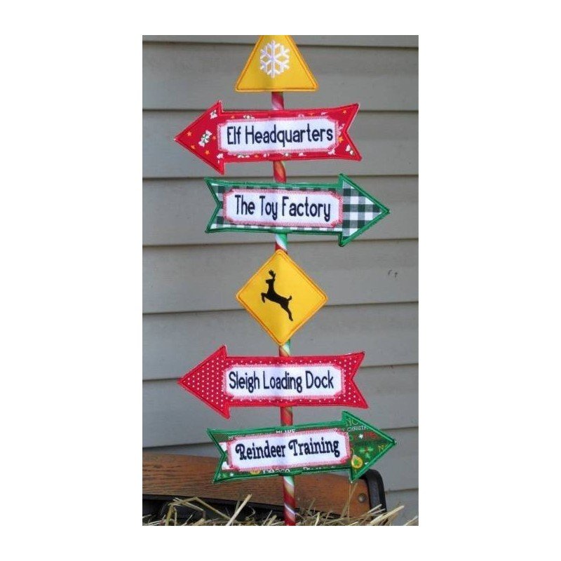 Santa Workshop Street Sign