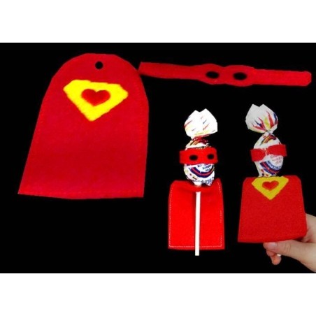 Super Hero Lollipop Cape and Mask