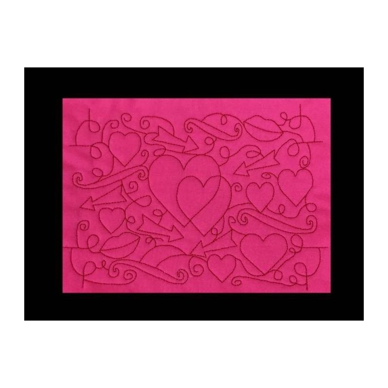 Full Hoop Hearts Stipple With and Without a Border