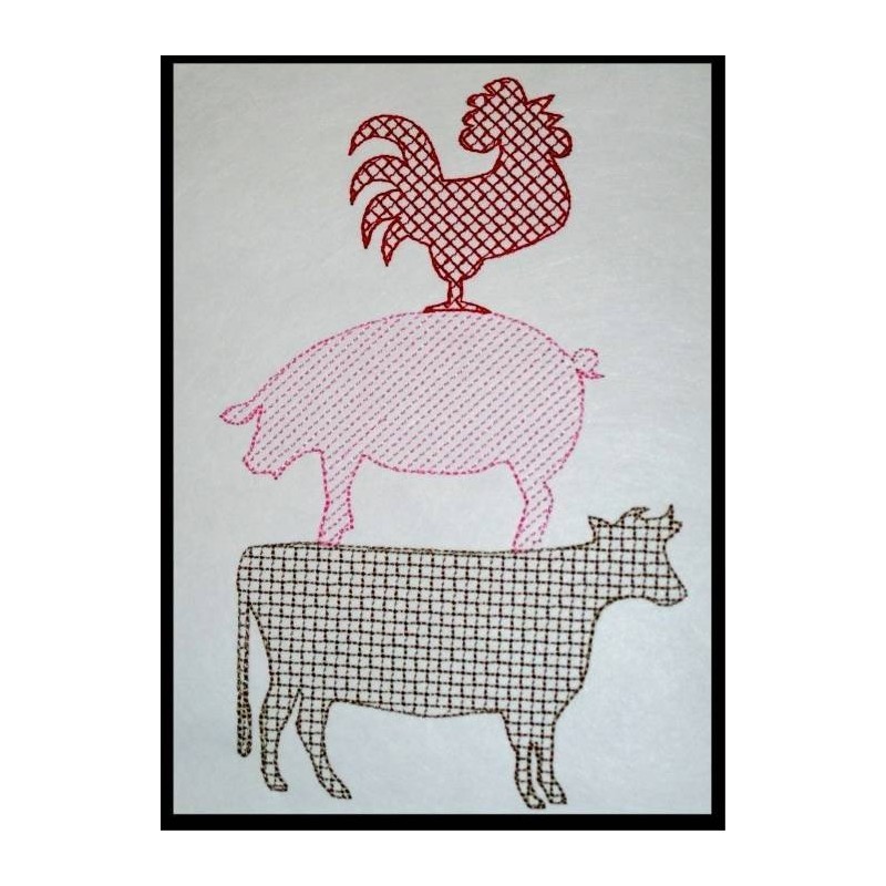 Funny Farm Line Art