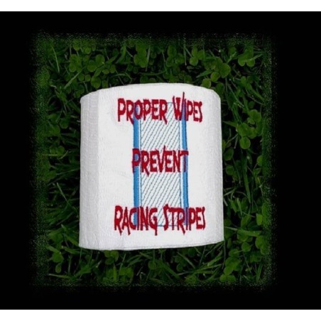 Toilet Paper Design Racing Stripes